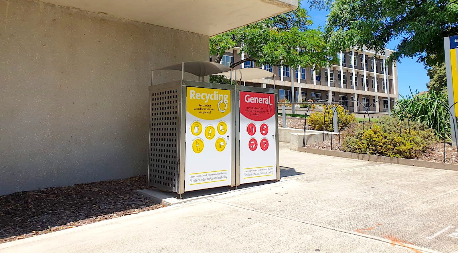 Flinders University Stainless Steel Bins | Terrain Group