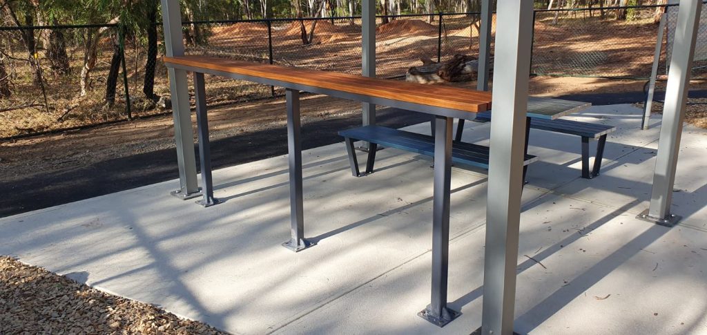 Dual Leaning Rail and Bench | Terrain Group